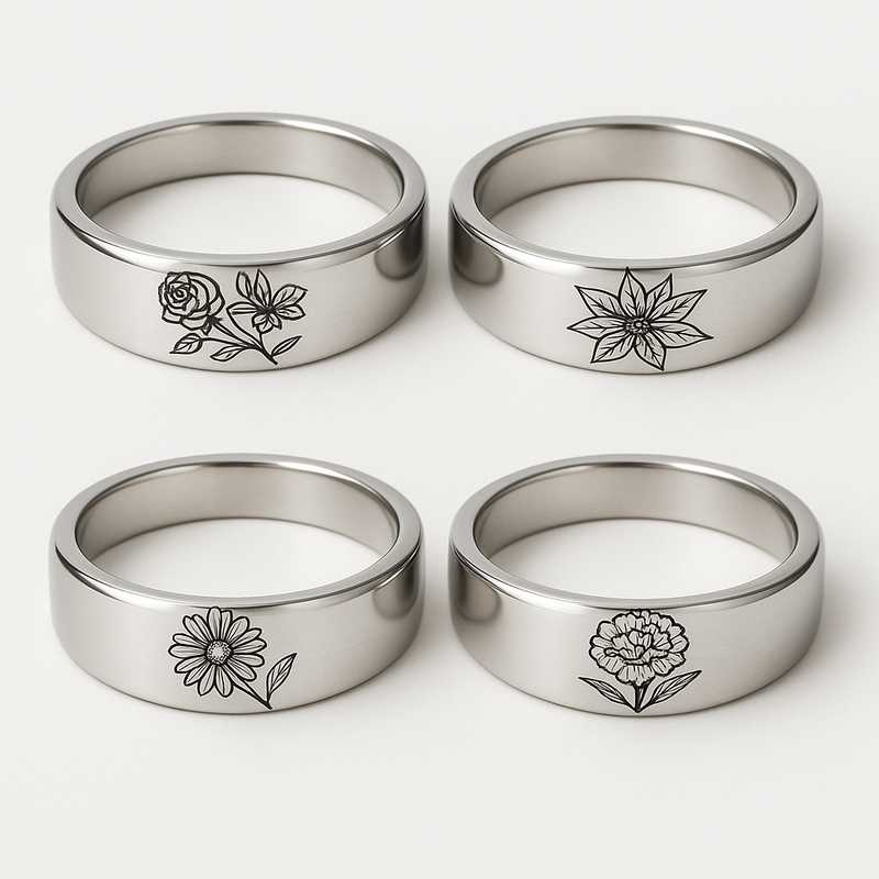 Seasonal Birth Flower Rings: Custom Holiday Jewelry